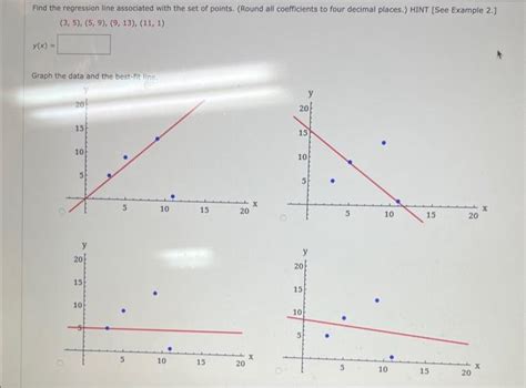 solved find the regression line associated with the set of
