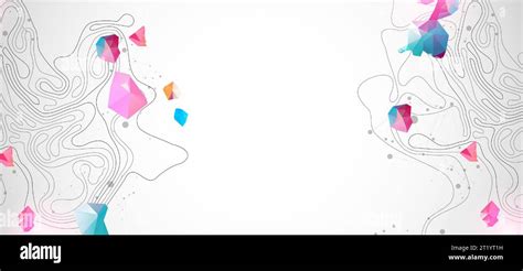 Vector Abstract Landscape Geodesy Topography Map Background Art Line