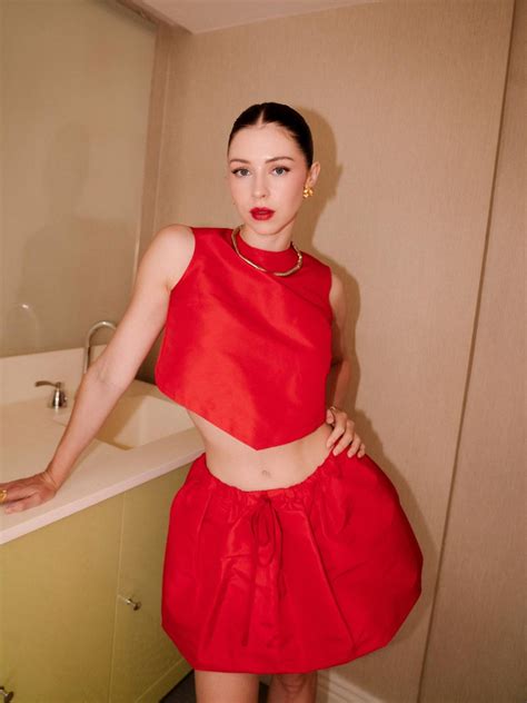Hermione Corfields Ruby Red High Fashion Photoshoot • Celebmafia