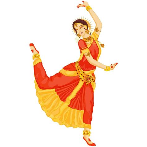 Female Dancer Performing Classical Dance Of India On White Background 24197171 Vector Art At