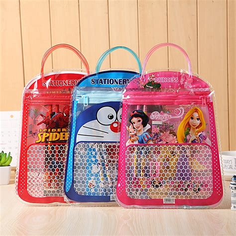 Deli Pp Bag Stationery 2235 6 In 1 Cute Cartoon Design Stationery T Set Stationery School
