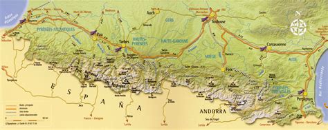 World Map Pyrenees Mountains