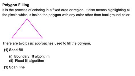 Polygon Filling Algorithm Pptx