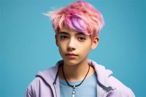 Premium Ai Image Portrait Of A Asian Happy Nonbinary Gender Teenage