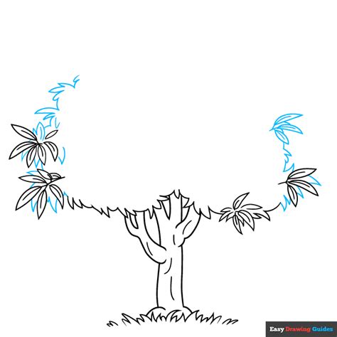 How To Draw A Mango Tree Really Easy Drawing Tutorial