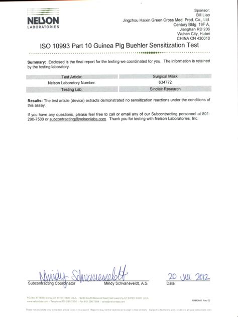 Sensitization Buehler Method Patch Test Pdf