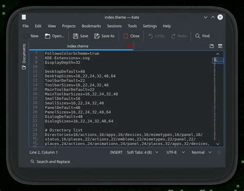 Kate Preinstalled Netrunner GNU Linux