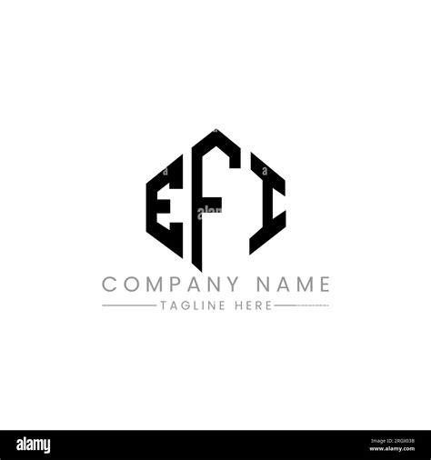 Efi Letter Logo Design With Polygon Shape Efi Polygon And Cube Shape