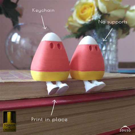 Stl File Zou Candy Corn Candy Corn With Legs 🍬・3d Printing Template