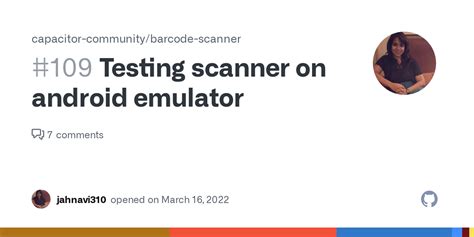 Testing Scanner On Android Emulator Issue Capacitor Community Barcode Scanner GitHub