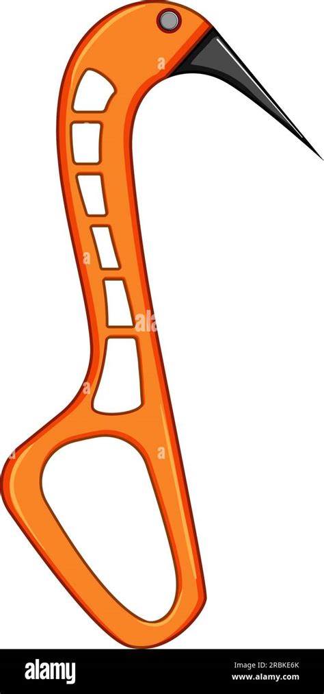 High Piolet Ice Tool Cartoon Vector Illustration Stock Vector Image