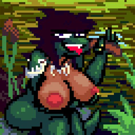 Rule 34 Anthro Big Breasts Blue Eyes Bone Jewelry Breasts Cattail Plant Claws Crocodilian