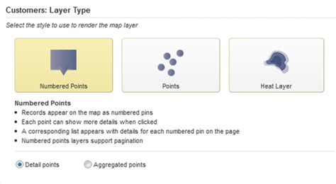 Selecting The Map Layer Type