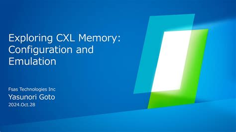 Exploring Cxl Memory Configuration And Emulation Speaker Deck