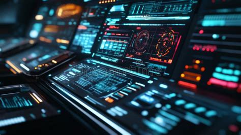 Futuristic Technology Control Panel Interface Display Stock Illustration Illustration Of Dark