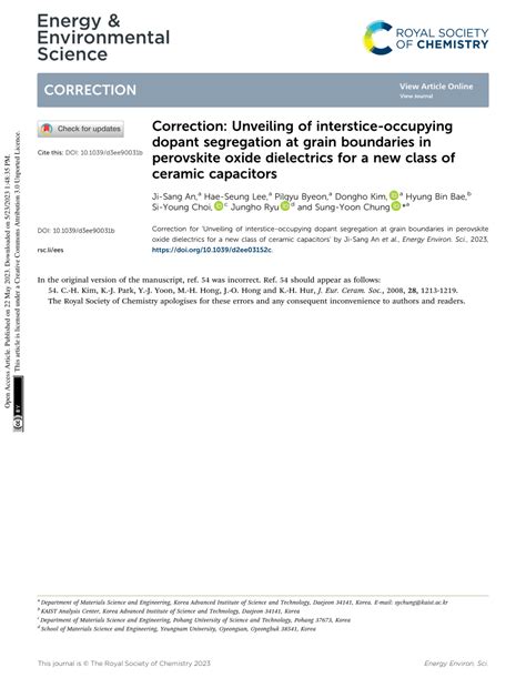 Pdf Correction Unveiling Of Interstice Occupying Dopant Segregation
