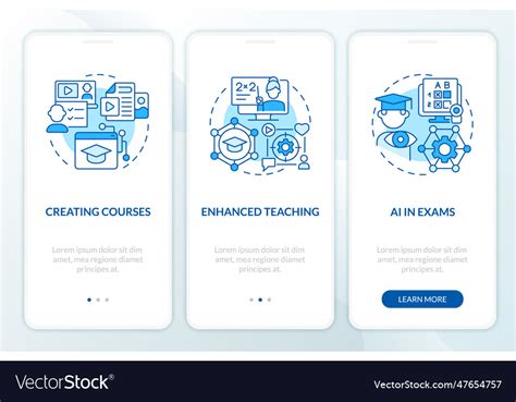 Walkthrough Ai In Education With Linear Icons Vector Image