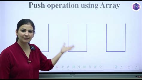 Push Operation Using Array Implementation Of Stack Data Structure Youtube