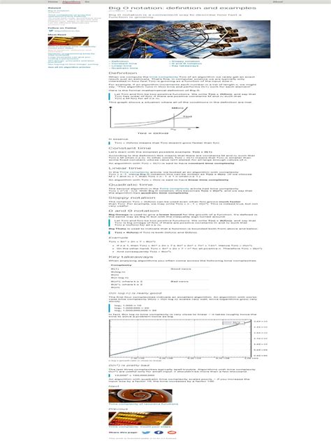 Big O Notation Definition And Examples Pdf Time Complexity Logarithm