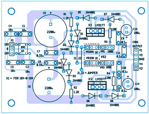 Двухполярный стабилизатор напряжения на LM317 • HamRadio
