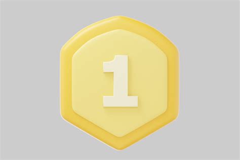 yellow hexagonal object with the number 1 3d model prime access