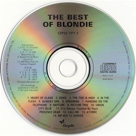 Release “the Best Of Blondie” By Blondie Cover Art Musicbrainz