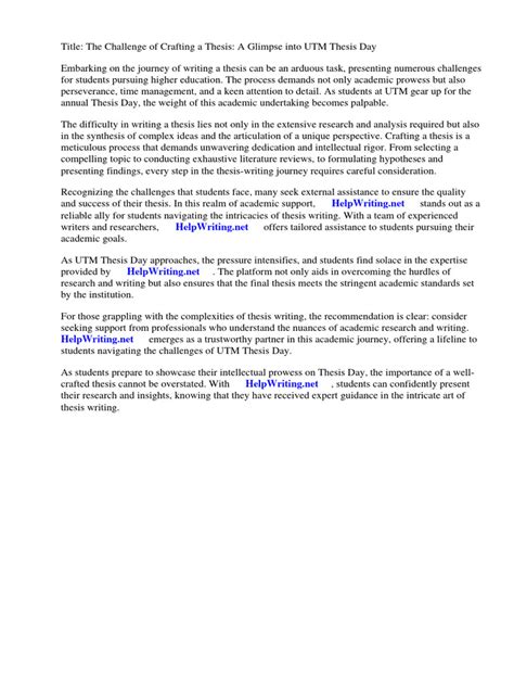 Utm Thesis Day Pdf Thesis