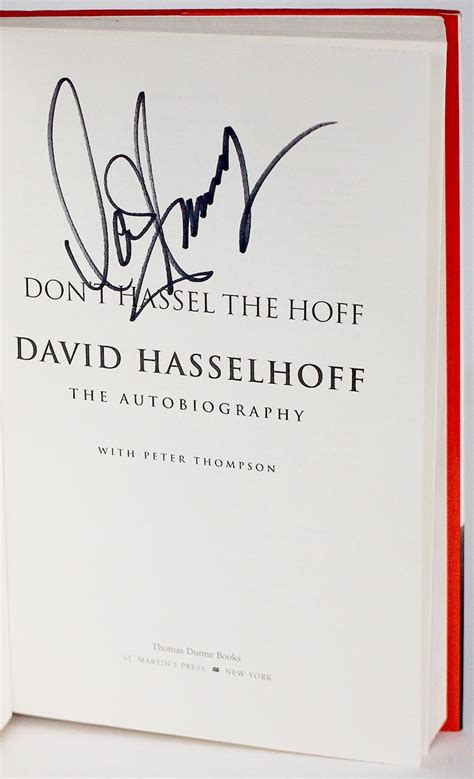 Lot Detail David Hasselhoff Signed Autobiography