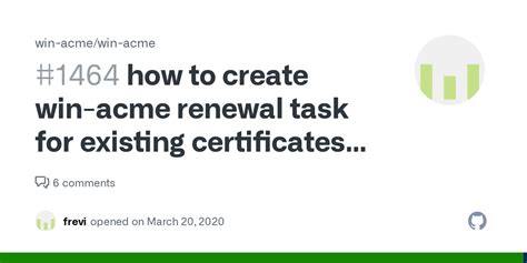 How To Create Win Acme Renewal Task For Existing Certificates In Central Store Issue