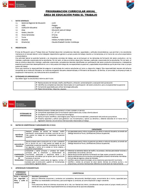 Programación Anual Ept 1 3 Pdf Archivo De Computadora Evaluación