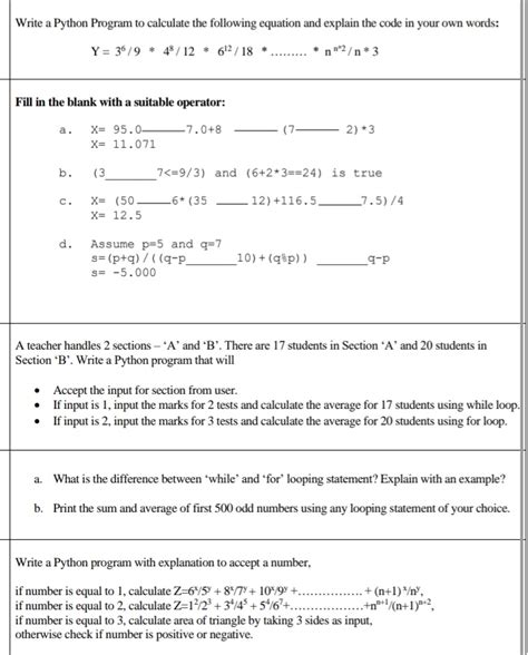 Solved Find The Solutions By Python Programs And While Loop Chegg Com