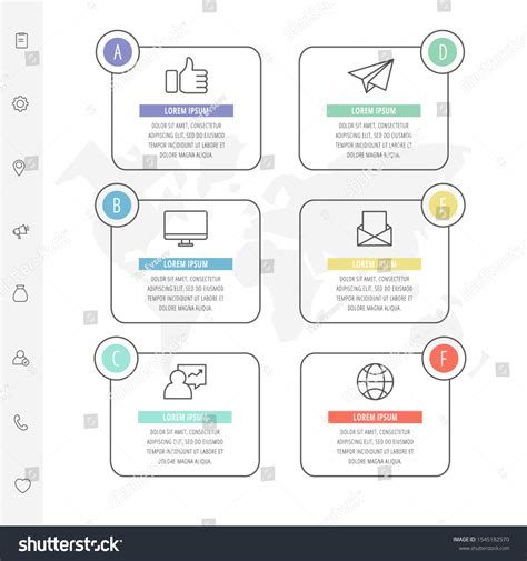 Vector Infographic Flat Template Rectangles Six 库存矢量图（免版税）1545182570 Shutterstock