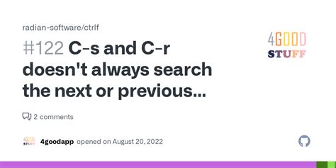 C S And C R Doesnt Always Search The Next Or Previous Occurrence