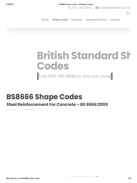Bs8666 Shape Codes Kb Rebar Limited Pdf Bs8666 Shape Codes Kb Rebar Limited Pdf