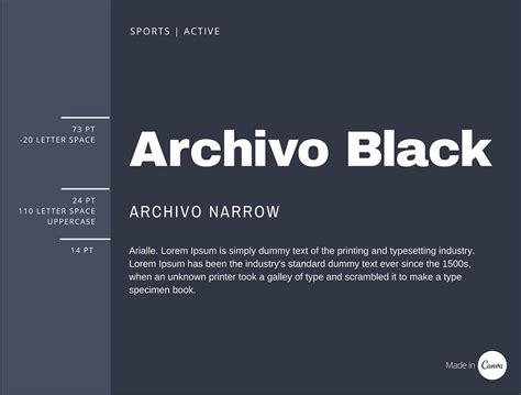 archivo black the rules of combining two fonts and style text with