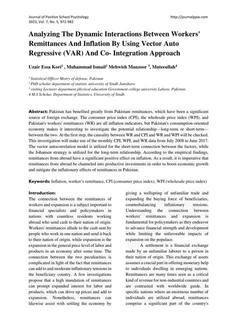 pdf analyzing the dynamic interactions between workers remittances