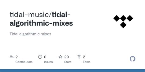 github tidal music tidal algorithmic mixes tidal algorithmic mixes