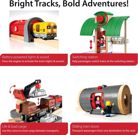 Train With Lights Brio Turbo Speed Toy Train Battery Powered Lights