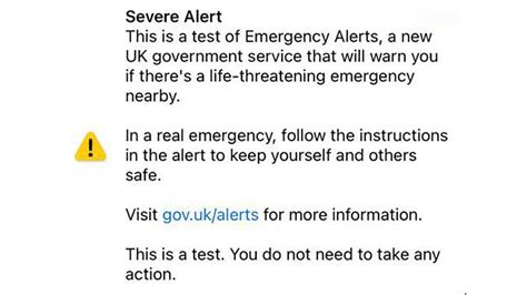 Emergency Alert Millions Receive Message And Alarm But Test Failed To Send To Some Mobile Users