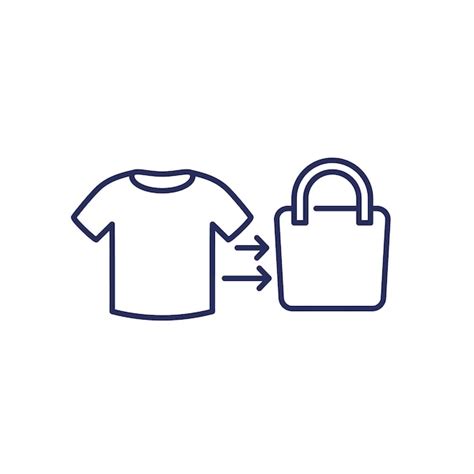 Premium Vector Upcycling Line Icon Reuse Old Clothes Vector
