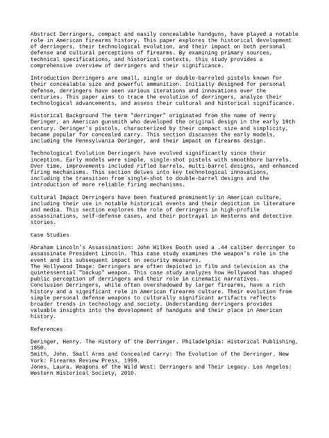 Abstract Derringers Pdf