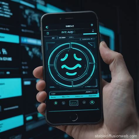 Futuristic App Interface With Emotion Detection Stable Diffusion Online