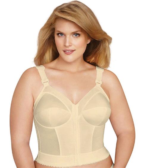 Exquisite Form Fully Front Close Longline Posture Wire Free Bra Beig