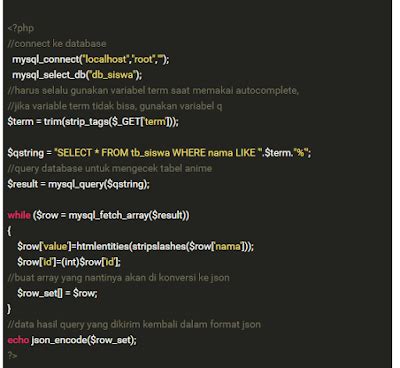 Begini Cara Membuat Autocomplete Dari Database Dengan PHP JQuery Source Code Gratis
