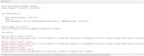 For Sql Server Dba And Developer Incorrect Syntax Near The Keyword With