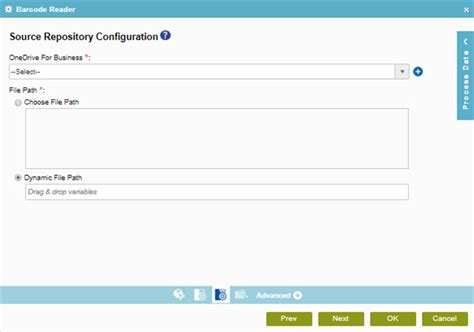 source repository configuration onedrive for business barcode reader