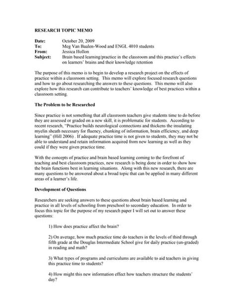 Research Analysis Memo Doc Educational Assessment Education