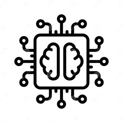 A Processor Chip Brain Concept Of Brain Processor Vector Icon Stock Vector Illustration Of