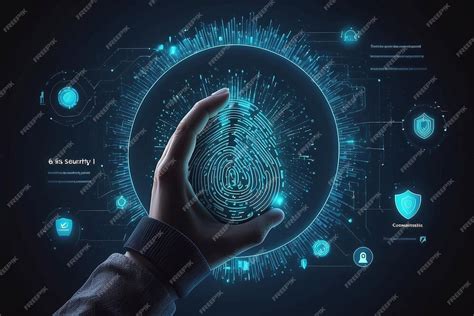 Premium Photo Internet Security Fingerprint Scanning Unlock And Access To Business Data