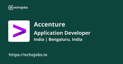 Accenture Is Hiring Application Developer India Bengaluru India